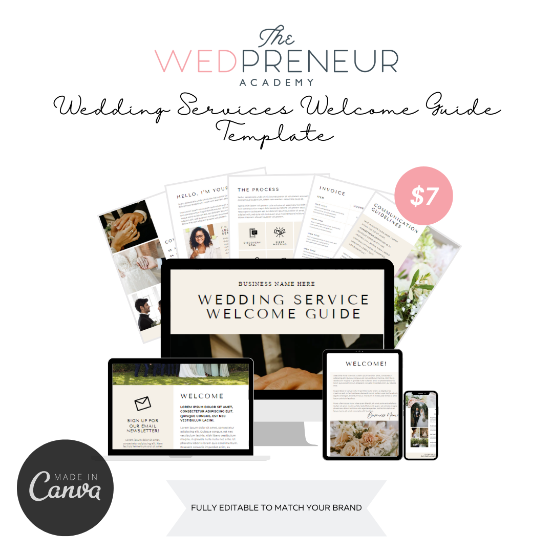 Wedding Service Welcome Guide Template – The Wedpreneur